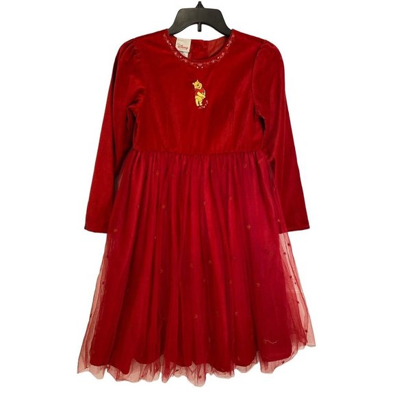Disney | Dresses | Vintage Disney Winnie The Pooh Holiday Dress Girls ...